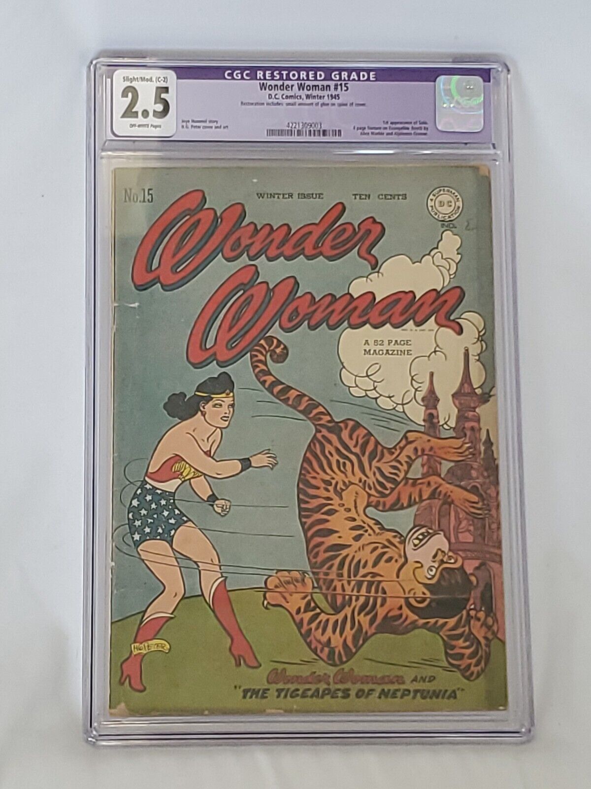 Wonder Woman #15 CGC 2.5 Restored VINTAGE 1945 DC Comics | Comic Books ...