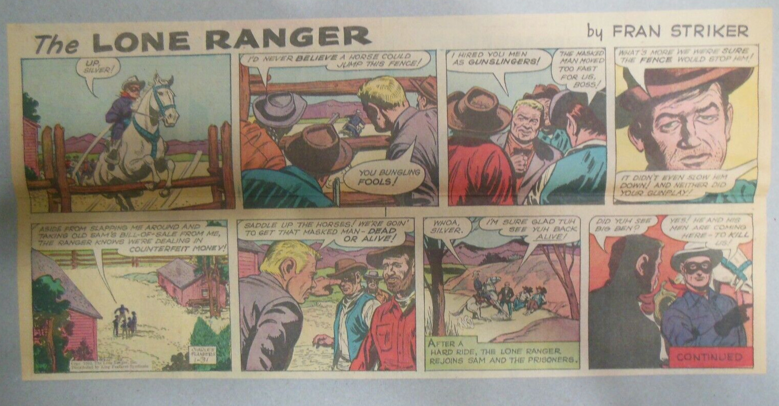 (48) Lone Ranger Sunday by Fran Striker & Charles Flanders 1960 Size: 7 ...
