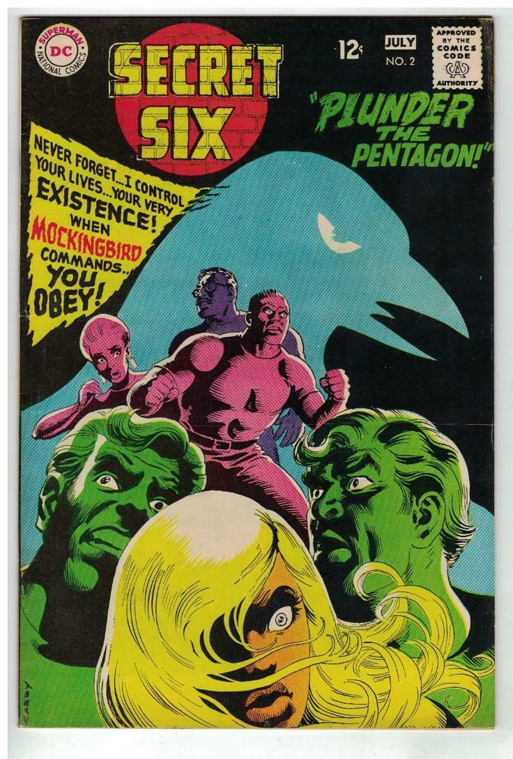 Secret SIX 2 Vg-F July 1968 Comics Book | Comic Books - Silver Age, DC ...
