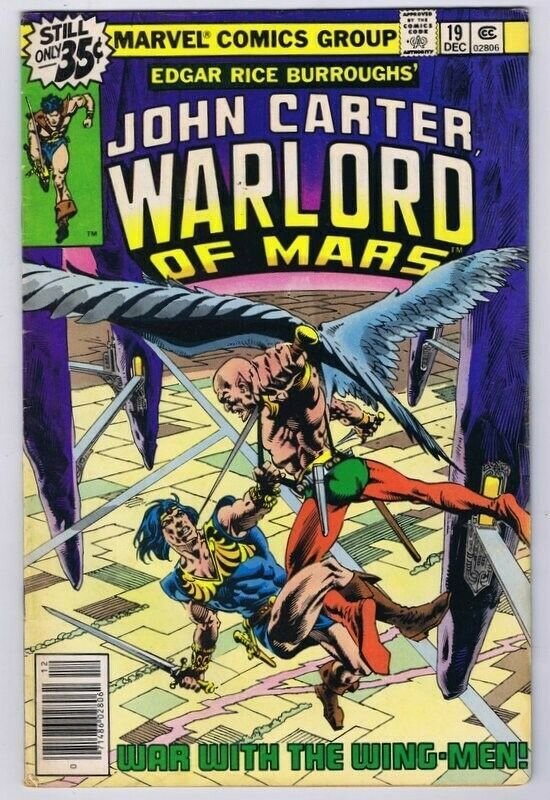 John Carter Warlord of Mars #19 ORIGINAL Vintage 1978 Marvel Comics ...