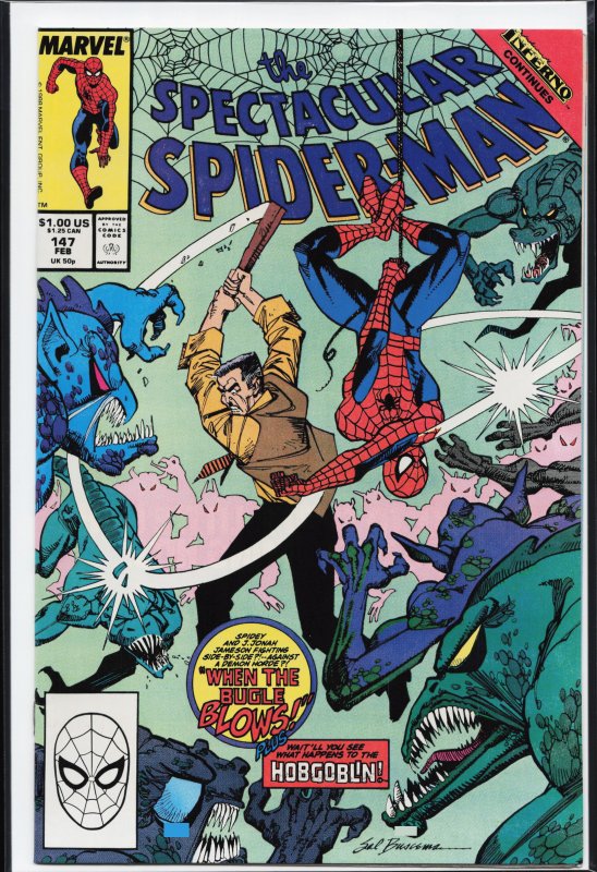 The Spectacular Spider-Man #147 Direct Edition (1989) Spider-Man ...