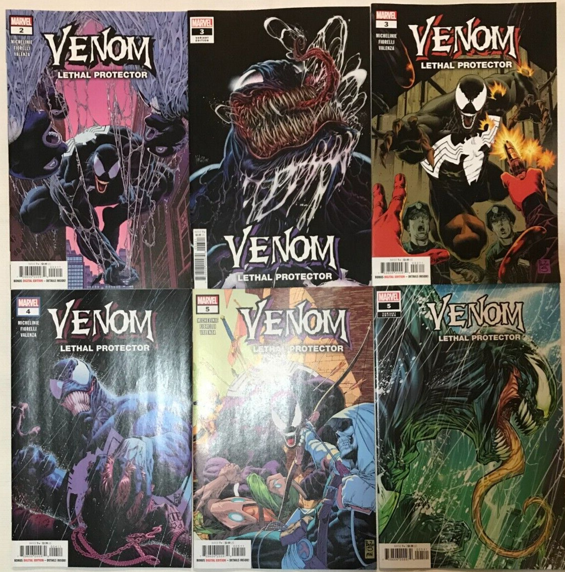 Venom Lethal Protector#2-5 NM LOT 2022 (6 Books) With Variants Marvel ...