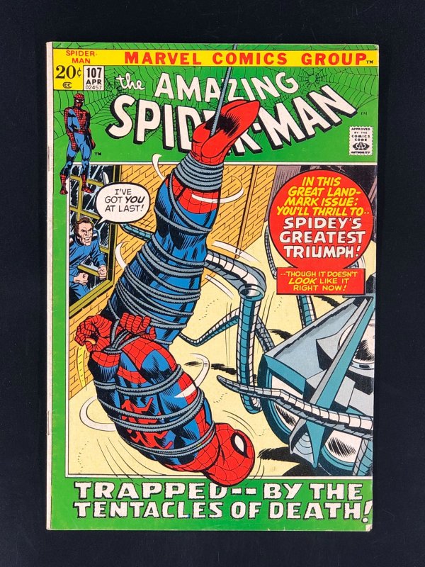 The Amazing Spider-Man #107 (1972) Spider-Slayer Appearance | Comic ...