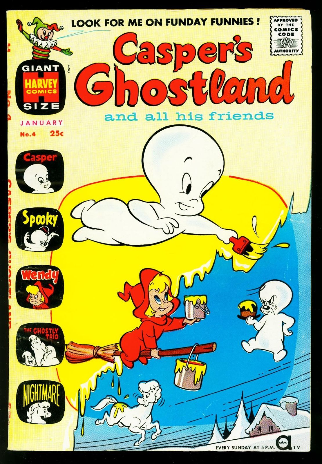 Casper's Ghostland #4 1960- Harvey Giant- Wendy - Nightmare- FN | Comic ...