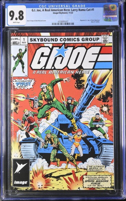 GI Joe #1 Larry Hama Cut CGC 9.8 Facsimile of 1982 Marvel Original ...