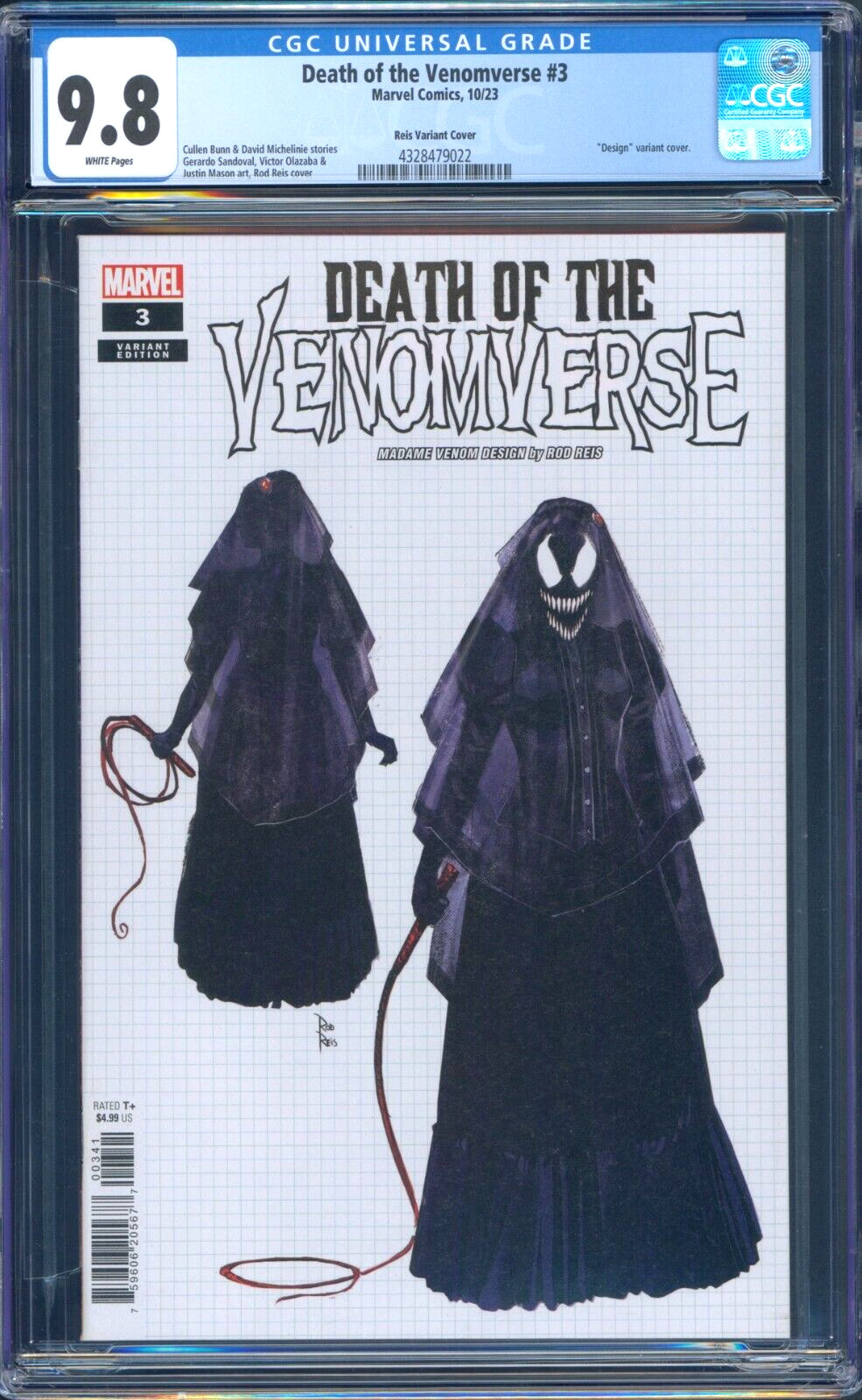 Death of the Venomverse #3 CGC 9.8 Reis Madame Venom Design Variant ...