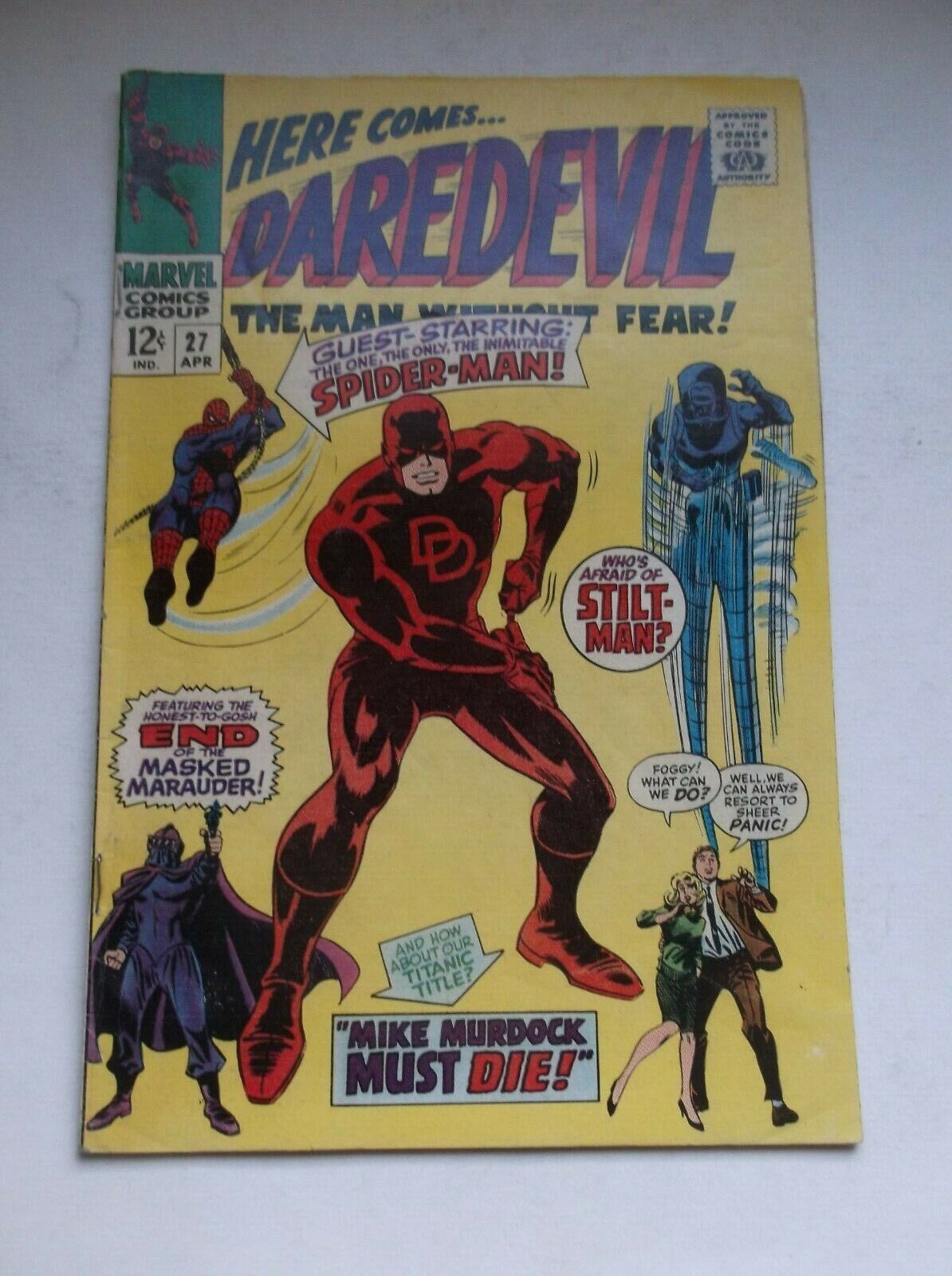 Marvel: Daredevil #27, Horn Head/WEB Head VS Masked Marauder/Stilt-Man ...