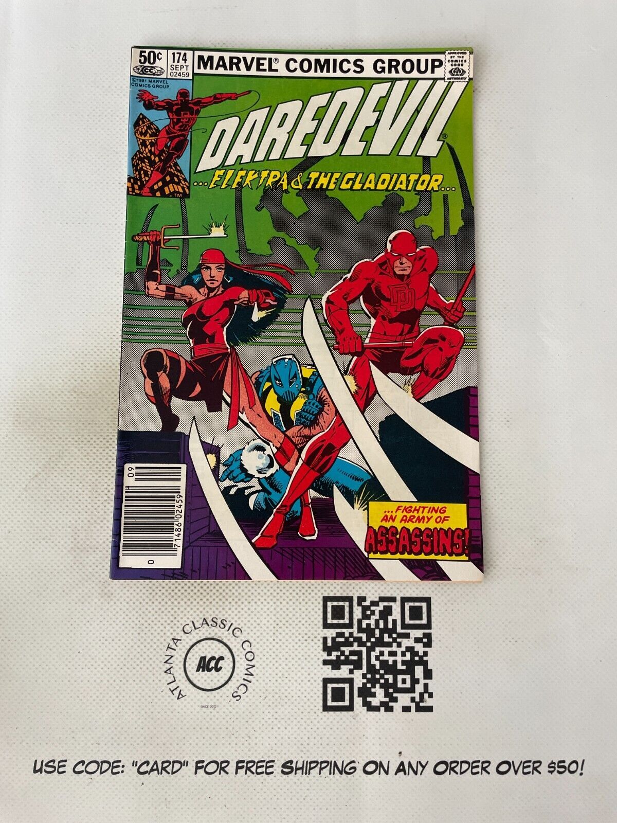 Daredevil # 174 NM- Marvel Comic Book Frank Miller Elektra Bullseye 2 ...