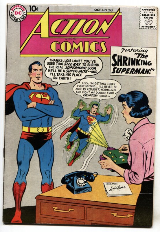 Action Comics #245 1958-Dc-Superman Kandor-Comic Book FN+ | Comic Books ...