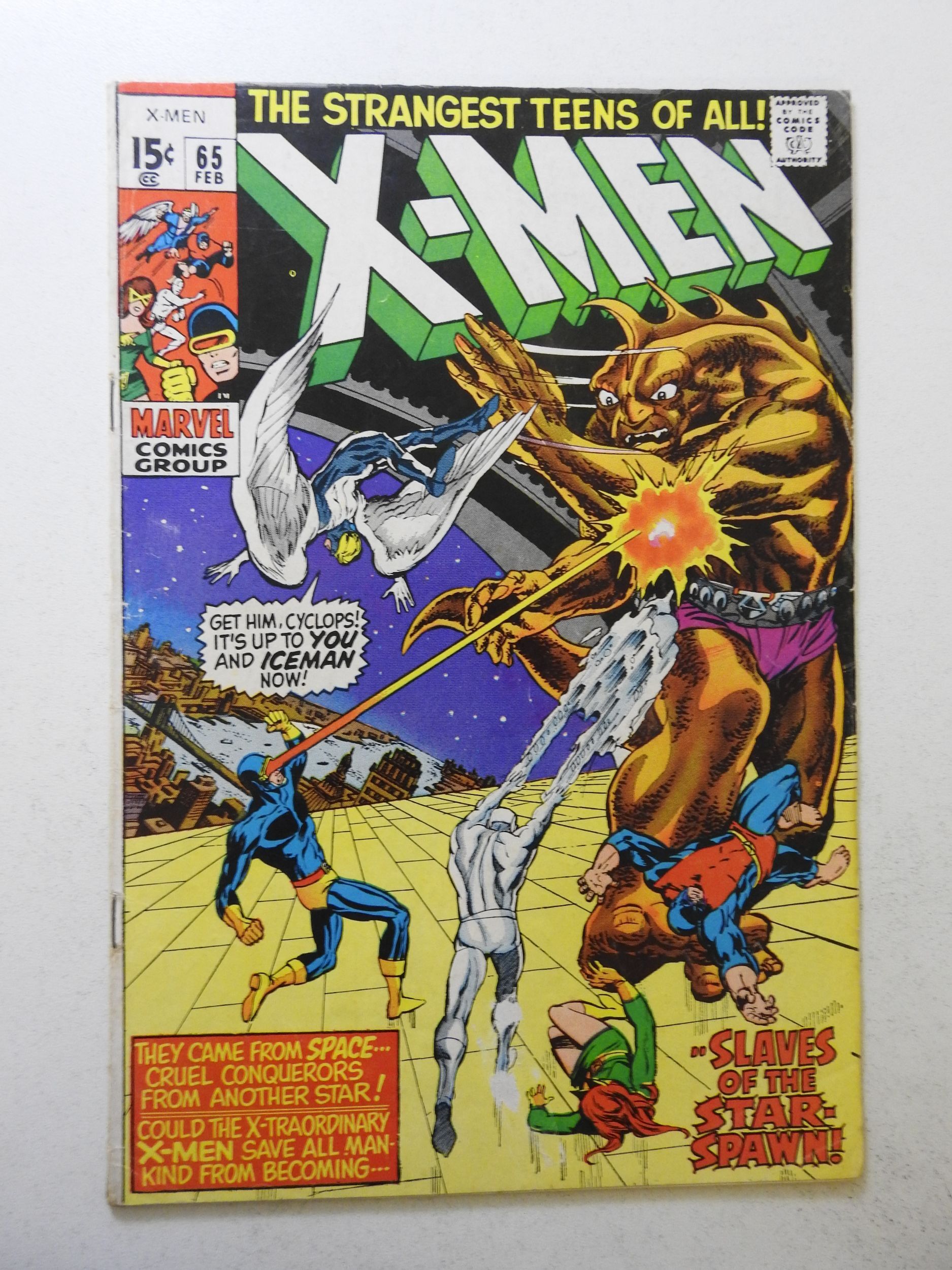 The X-Men #65 (1970) VG- Condition tape pull fc, 1/2 in spine split ...