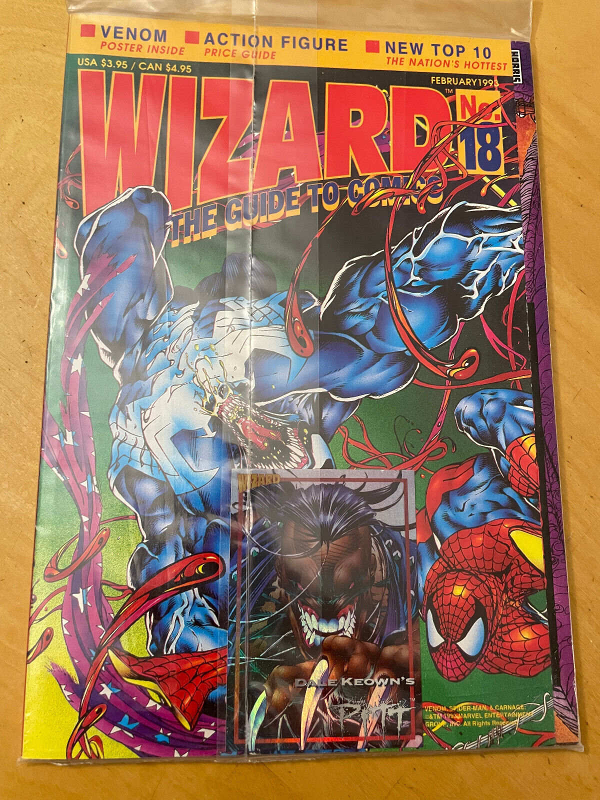 Wizard 18 Magazine Polybagged Venom February 1993 ALL Inserts | Comic ...