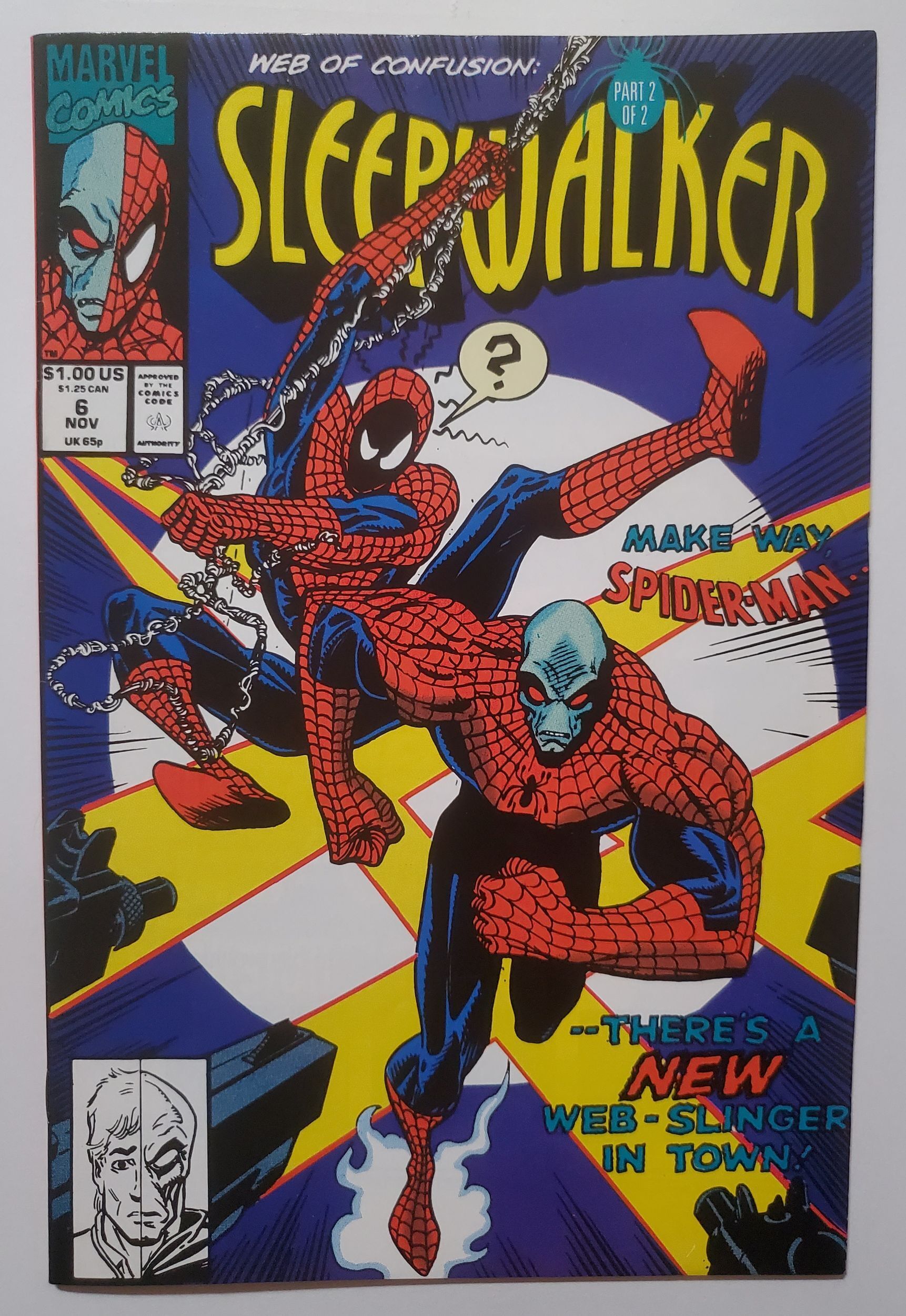 Sleepwalker #6 (1991) NM- Starring Spider-Man Web of Confusion Part (2 ...