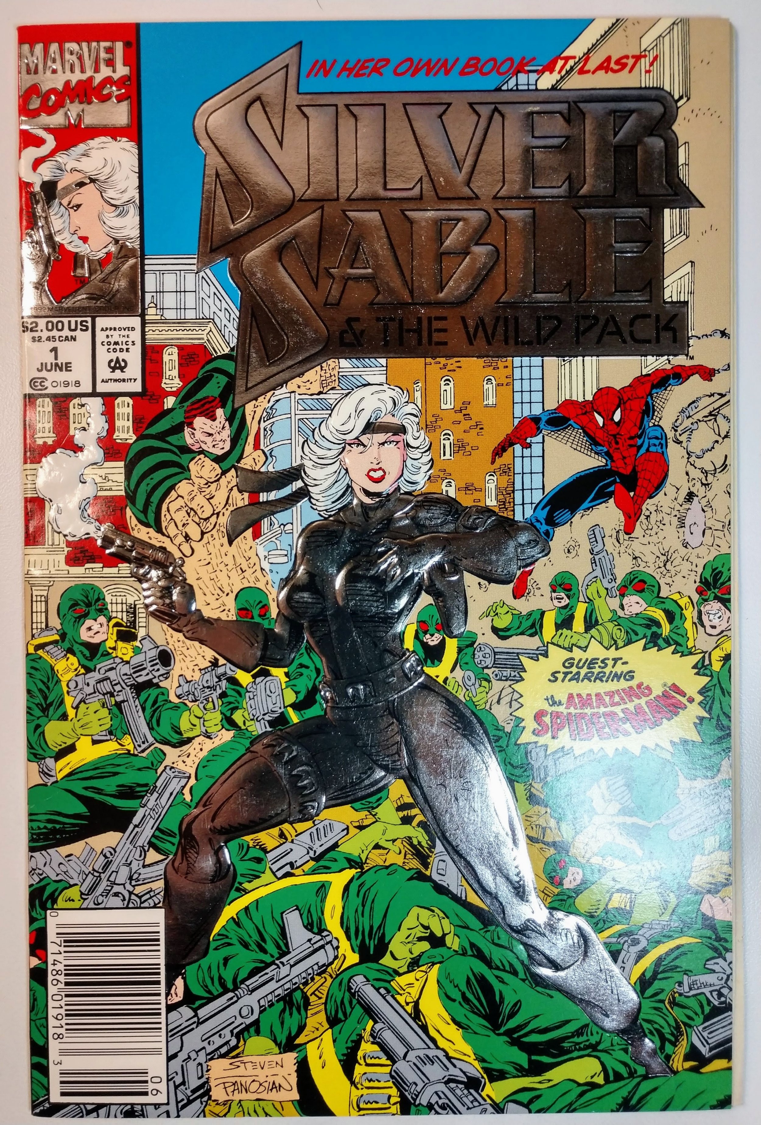 Silver Sable and the Wild Pack #1 (7.0 1992) NEWSSTAND, 1st solo series ...