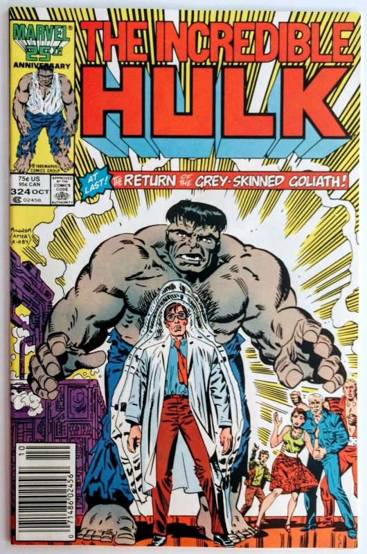 Incredible Hulk #324 NEWSSTAND, Return of the grey-skinned Hulk | Comic ...