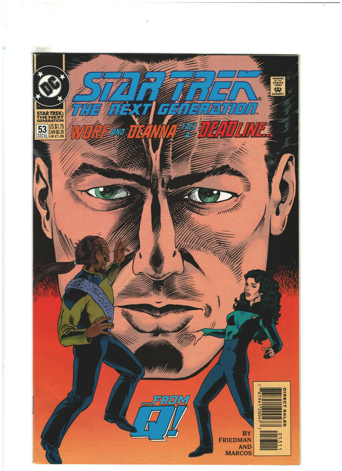 Star Trek The Next Generation #53 VF 8.0 DC Comics 1993 Captain Picard ...