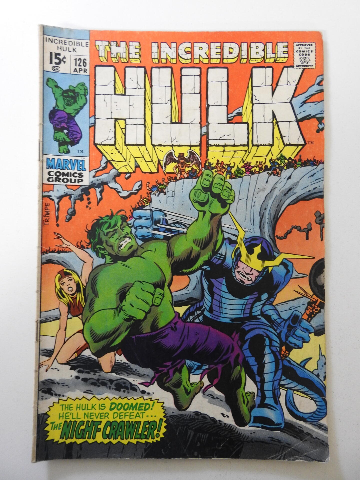 The Incredible Hulk #126 (1970) VG Condition moisture stain | Comic ...