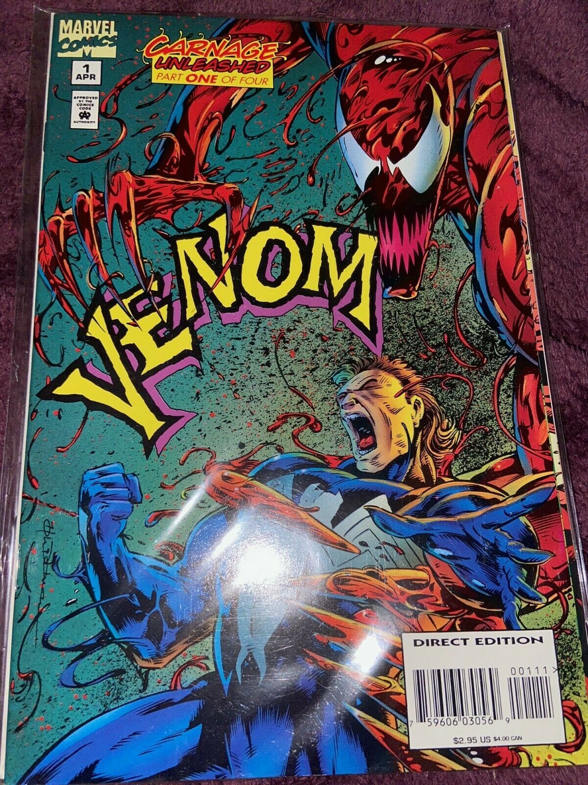 Venom Carnage Unleashed (1995) Lot, Complete Mini Series Set w/#s 1-4 ...
