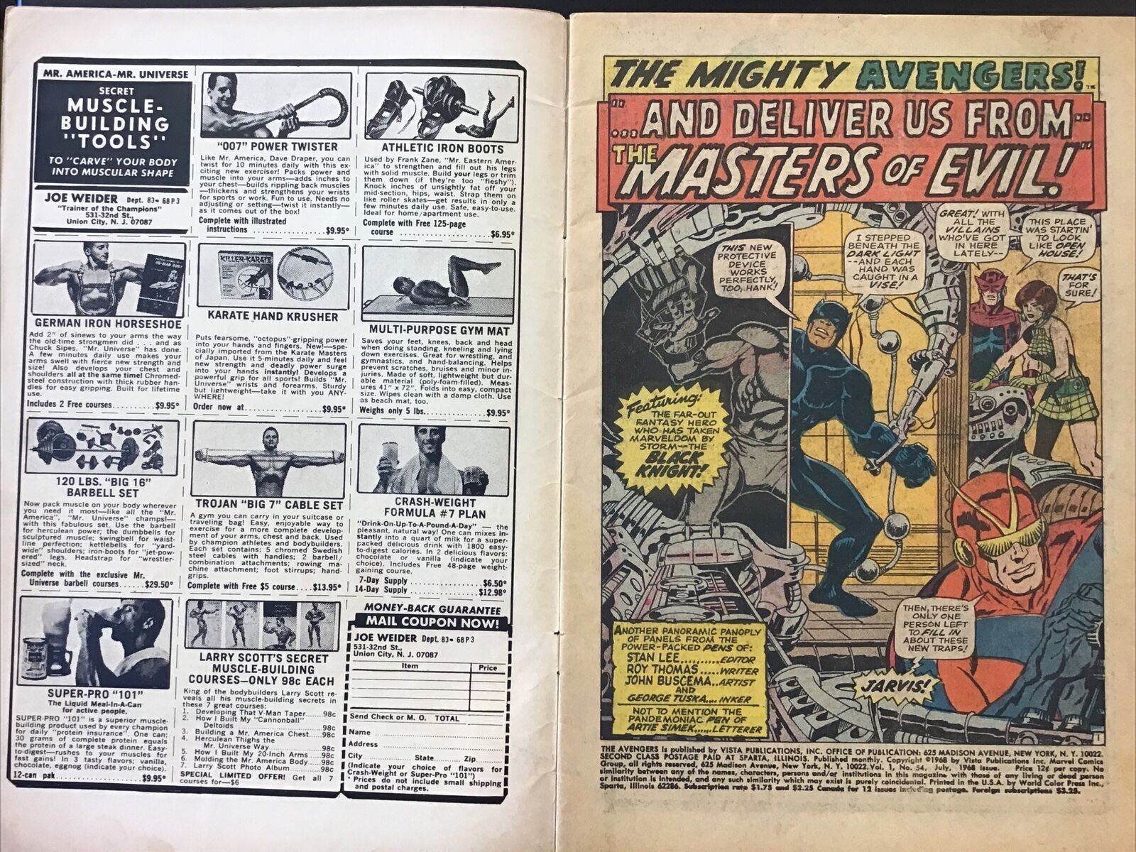 Marvel Comics The Avengers #54 1st Brief Appearance ULTRON and Masters ...