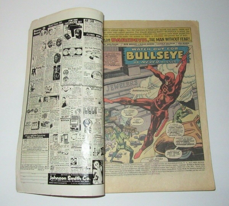 Daredevil #131 1st Appearance & Origin of Bullseye 1976 Marvel Comics ...