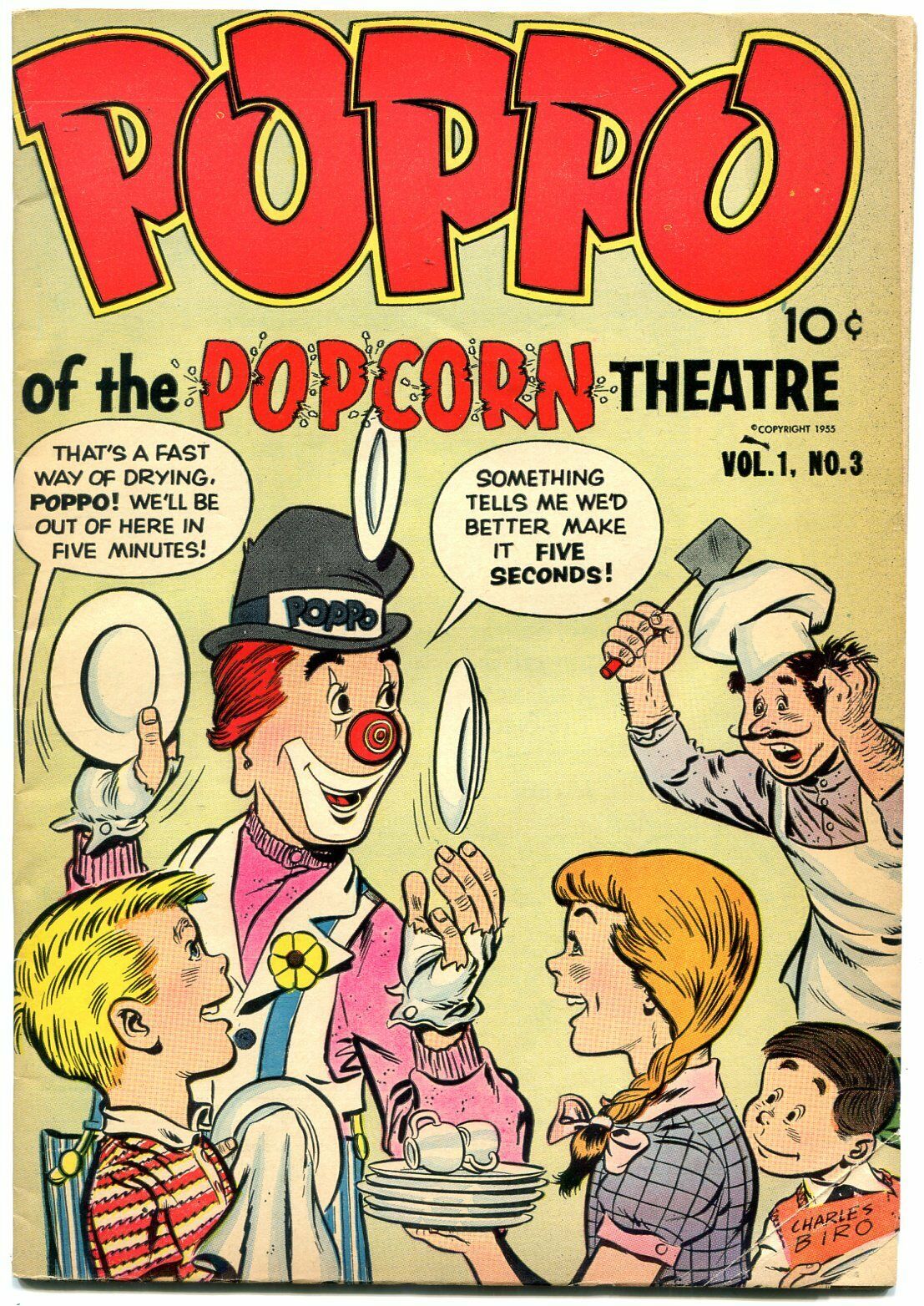 Poppo of the Popcorn Theater #3 1955-Esoteric Clown Comic G/VG | Comic ...