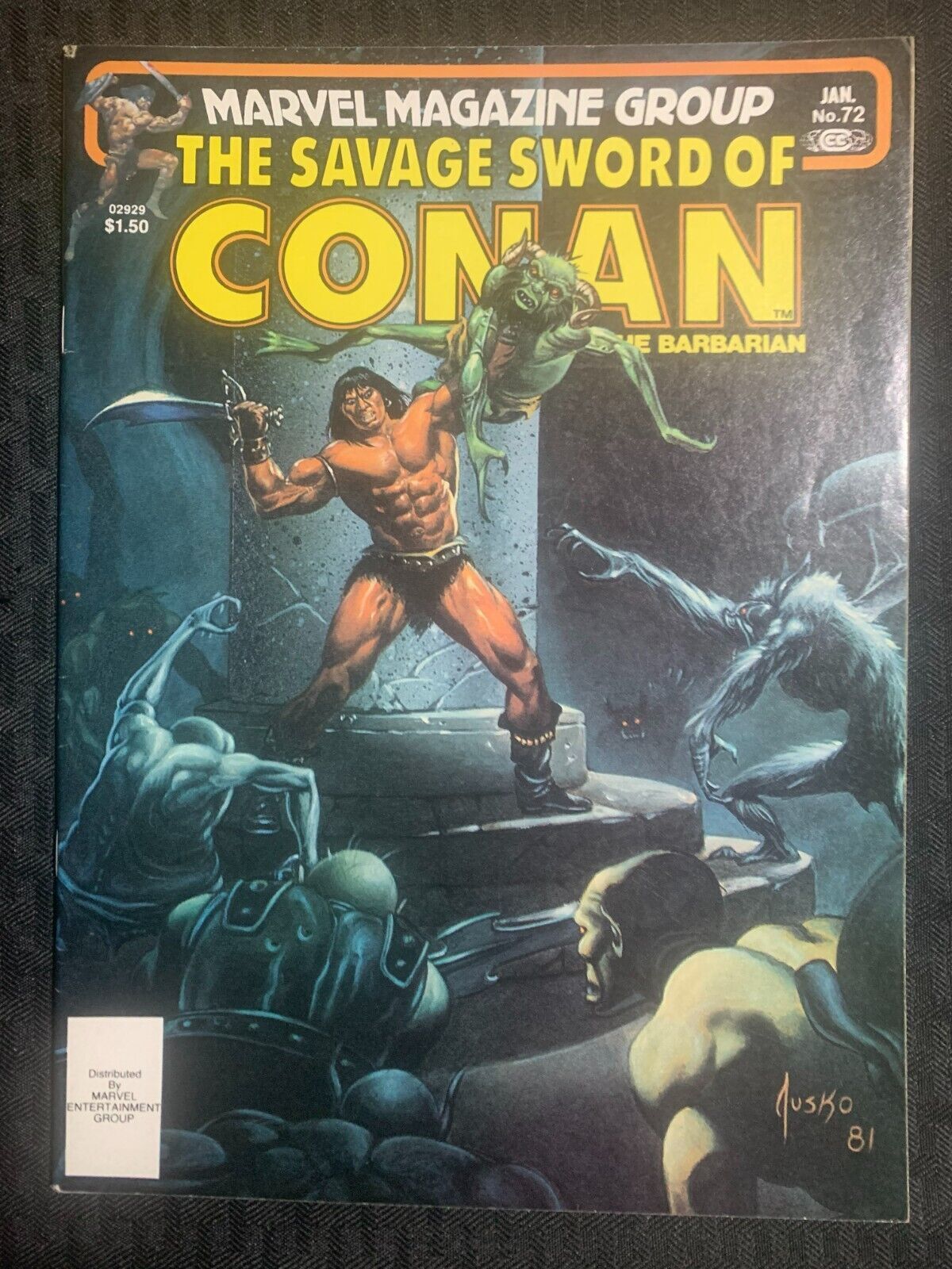 1982 SAVAGE SWORD OF CONAN Magazine #72 FN 6.0 Joe Jusko Cover | Comic ...