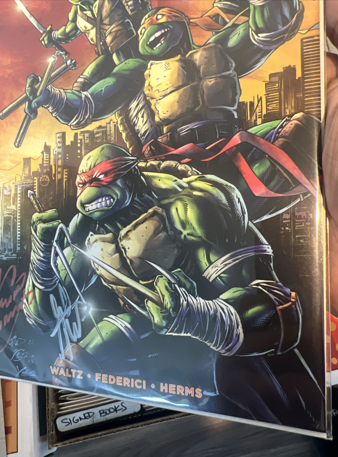 TMNT: Armageddon Game 1 Comic Vault Variant Signed By Gus Mauk & Kevin ...