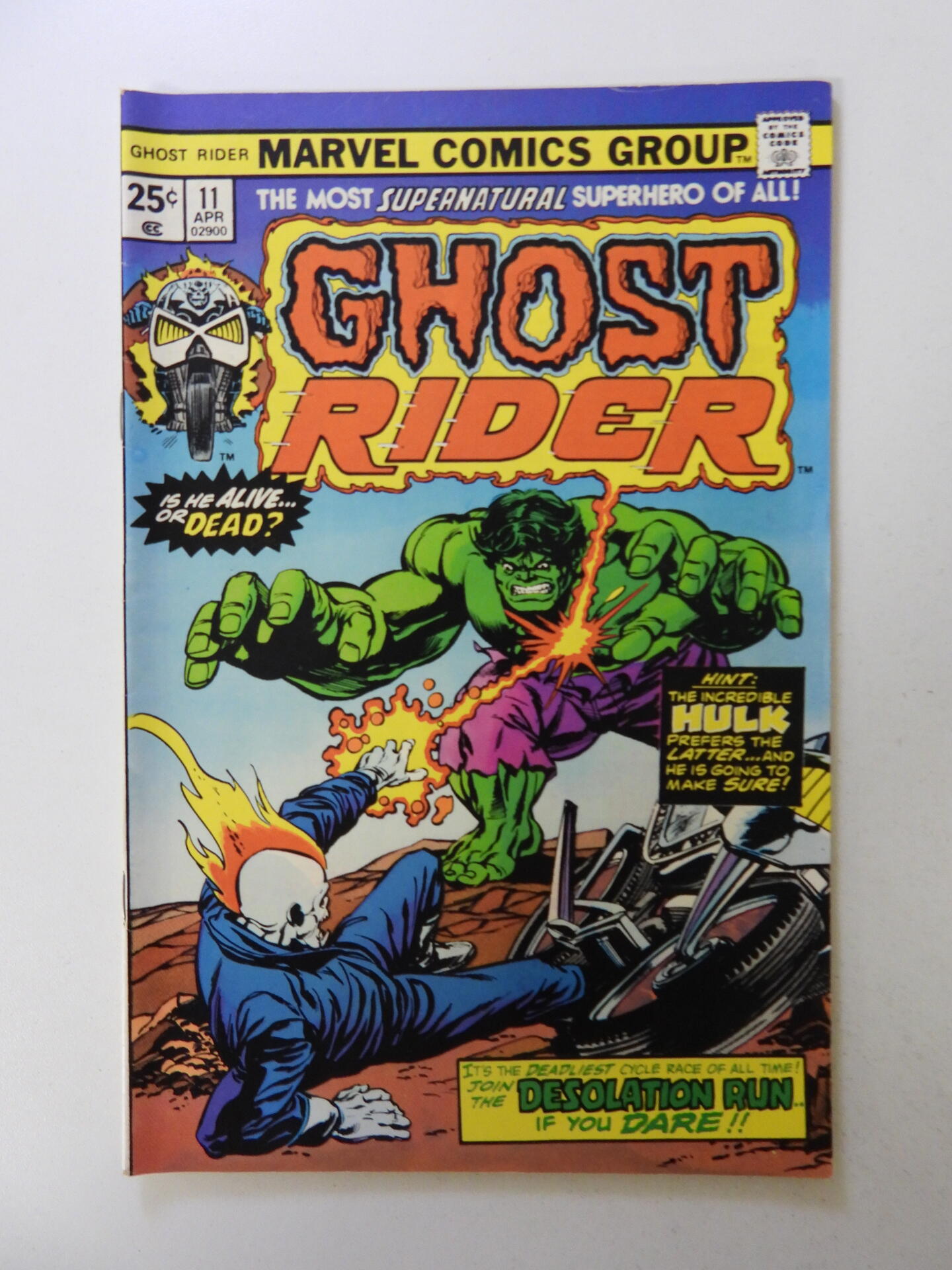 Ghost Rider #11 (1975) VF- condition "writing back cover" | Comic Books ...