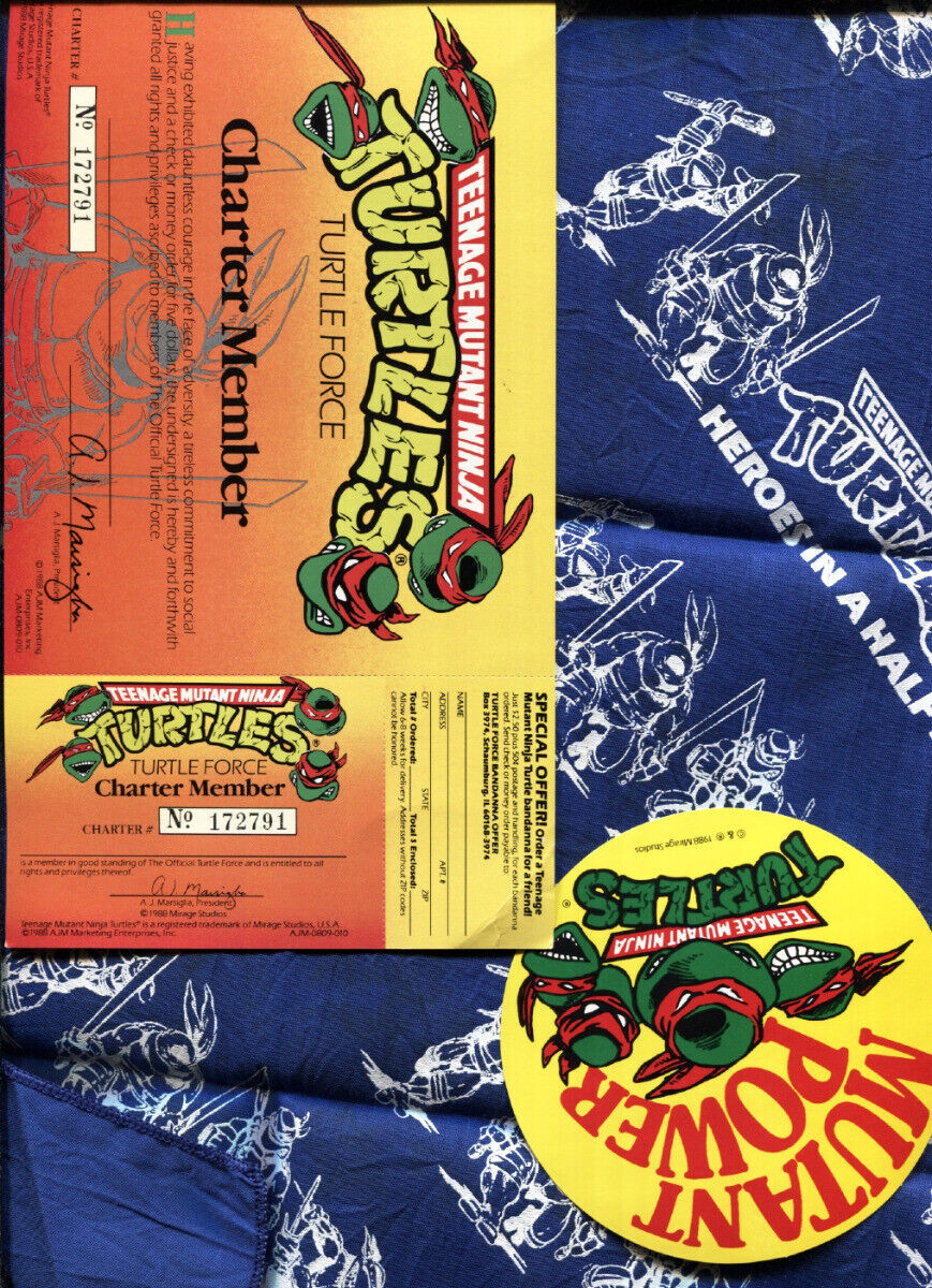 TEENAGE MUTANT NINJA TURTLES fan club kit-1988-High Grade-rare | Comic ...