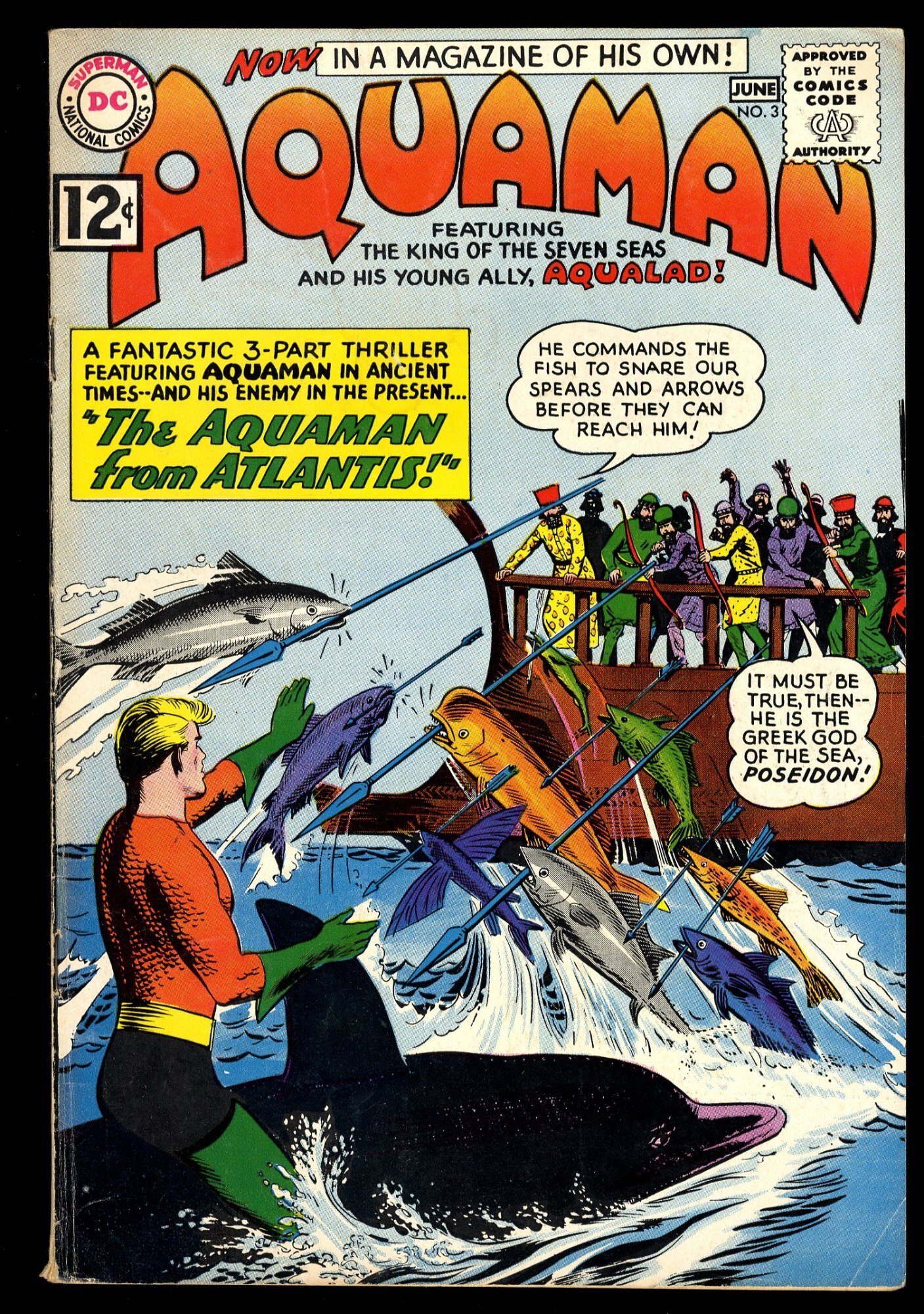 Aquaman #3 VG/FN 5.0 Aquaman From Atlantis! Nick Cardy Cover Art ...