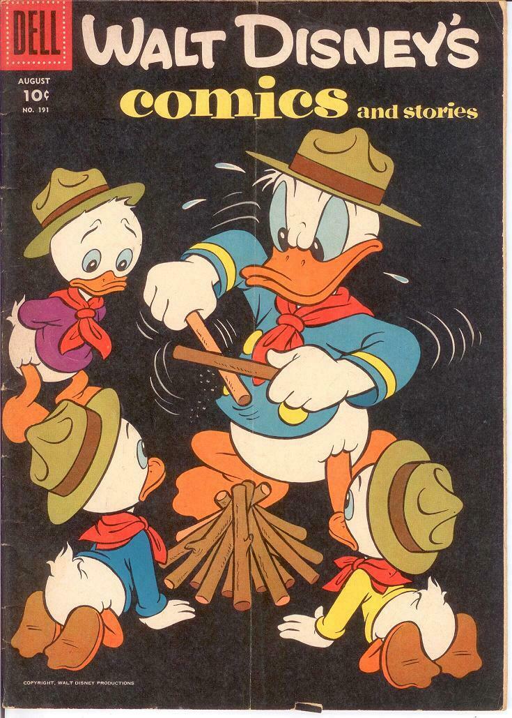 Walt Disneys Comics & Stories 191 VG Aug. 1956 Comics Book | Comic ...