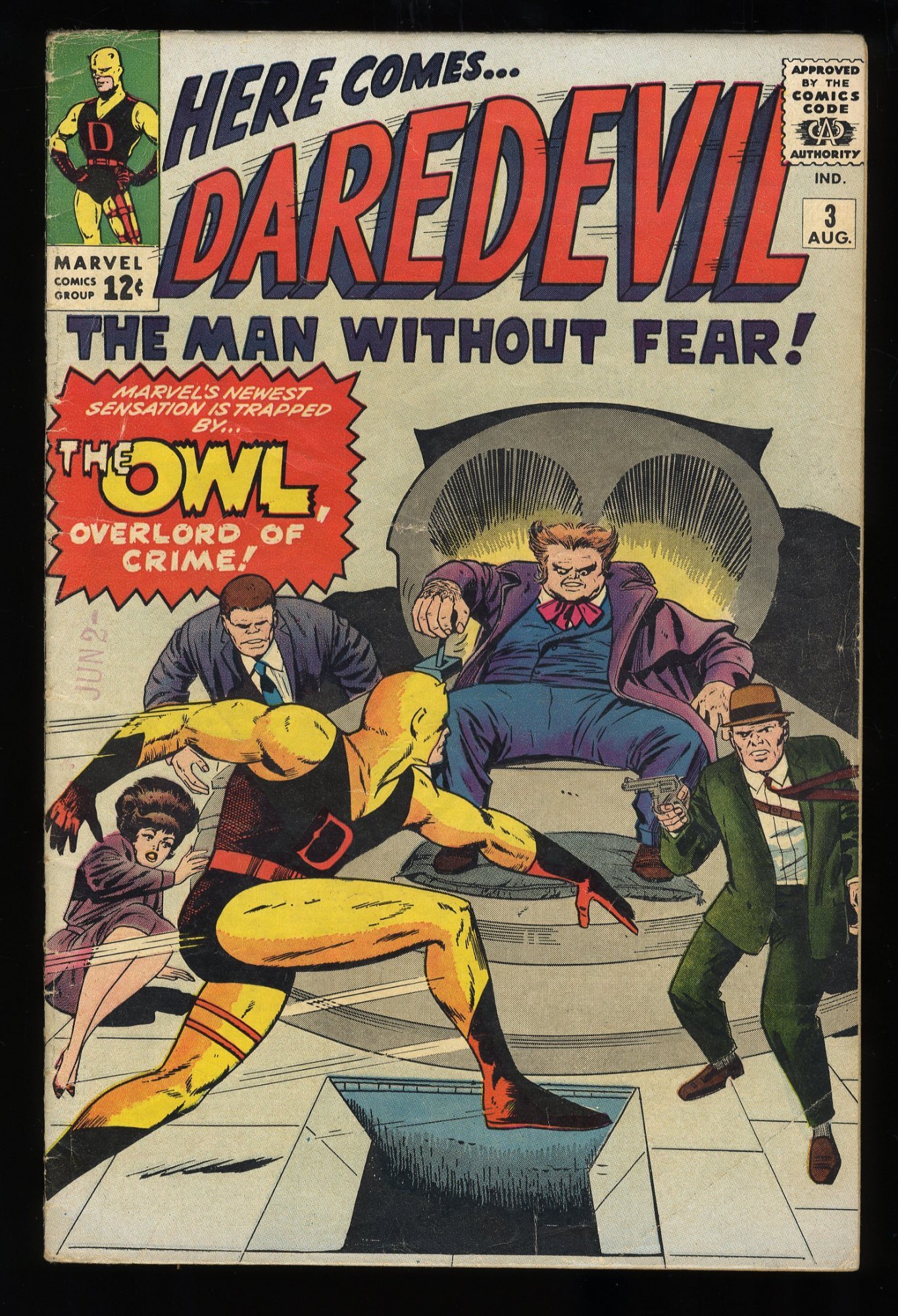 Daredevil #3 VG 4.0 1st Appearance and Origin of the Owl! | Comic Books ...
