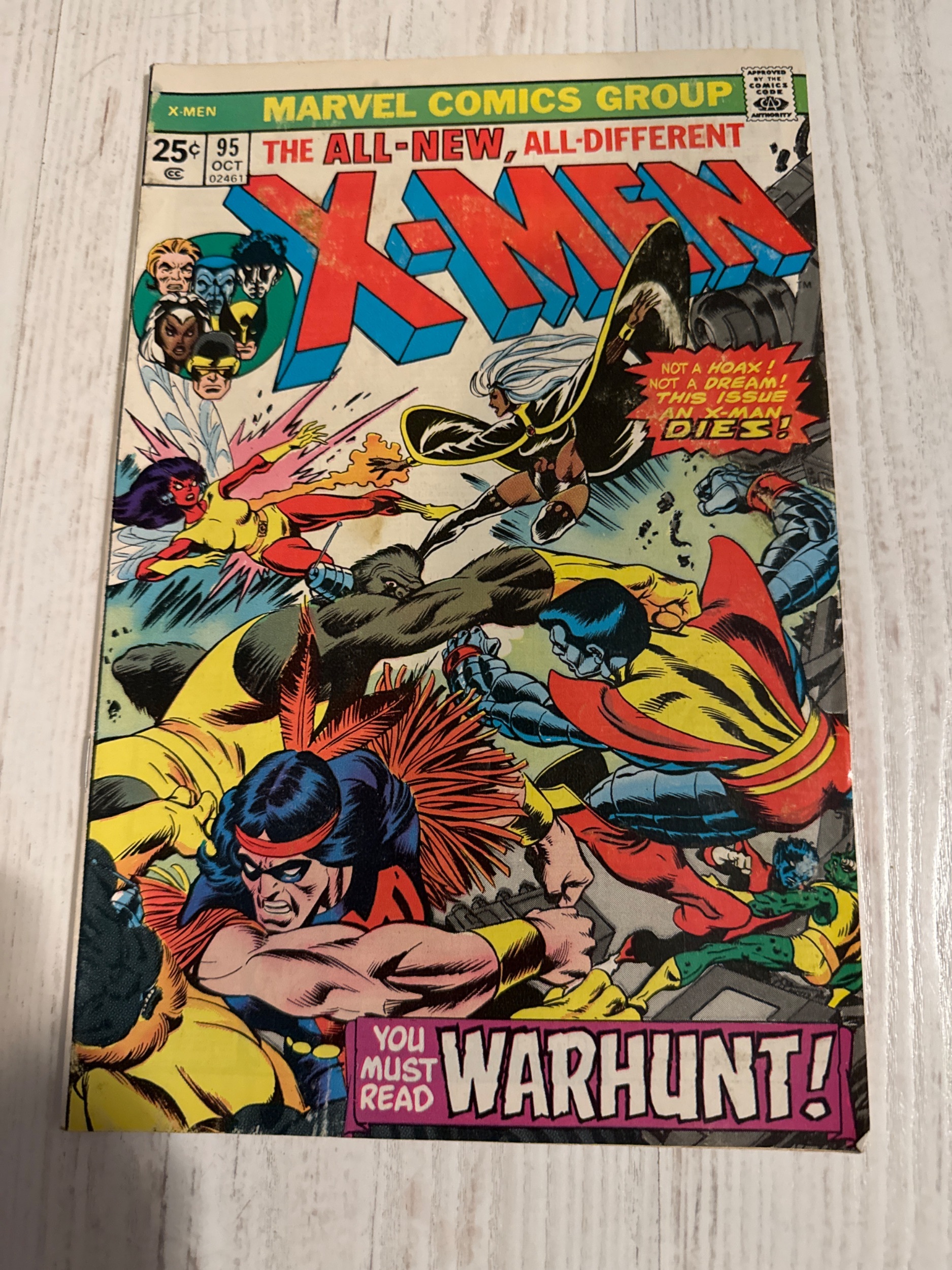 The X-Men #95 (1975)death of thunderbird mid grade cover waer | Comic ...