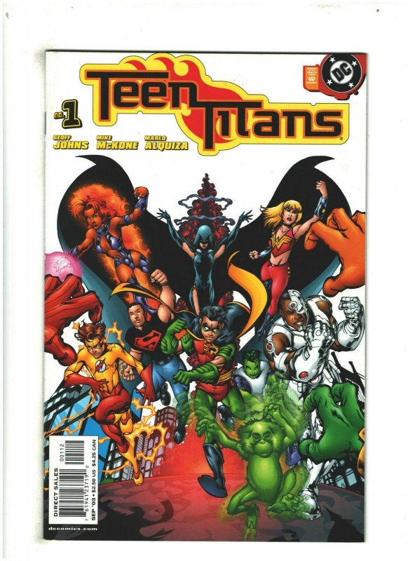 Teen Titans #1 NM- 9.2 2nd Print DC Comics 2003 Raven & Starfire ...