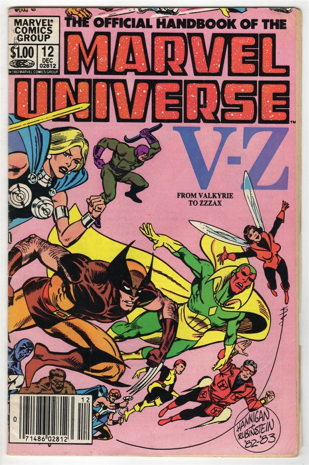 Official Handbook of Marvel Universe #12 ORIGINAL Vintage 1986 Marvel ...