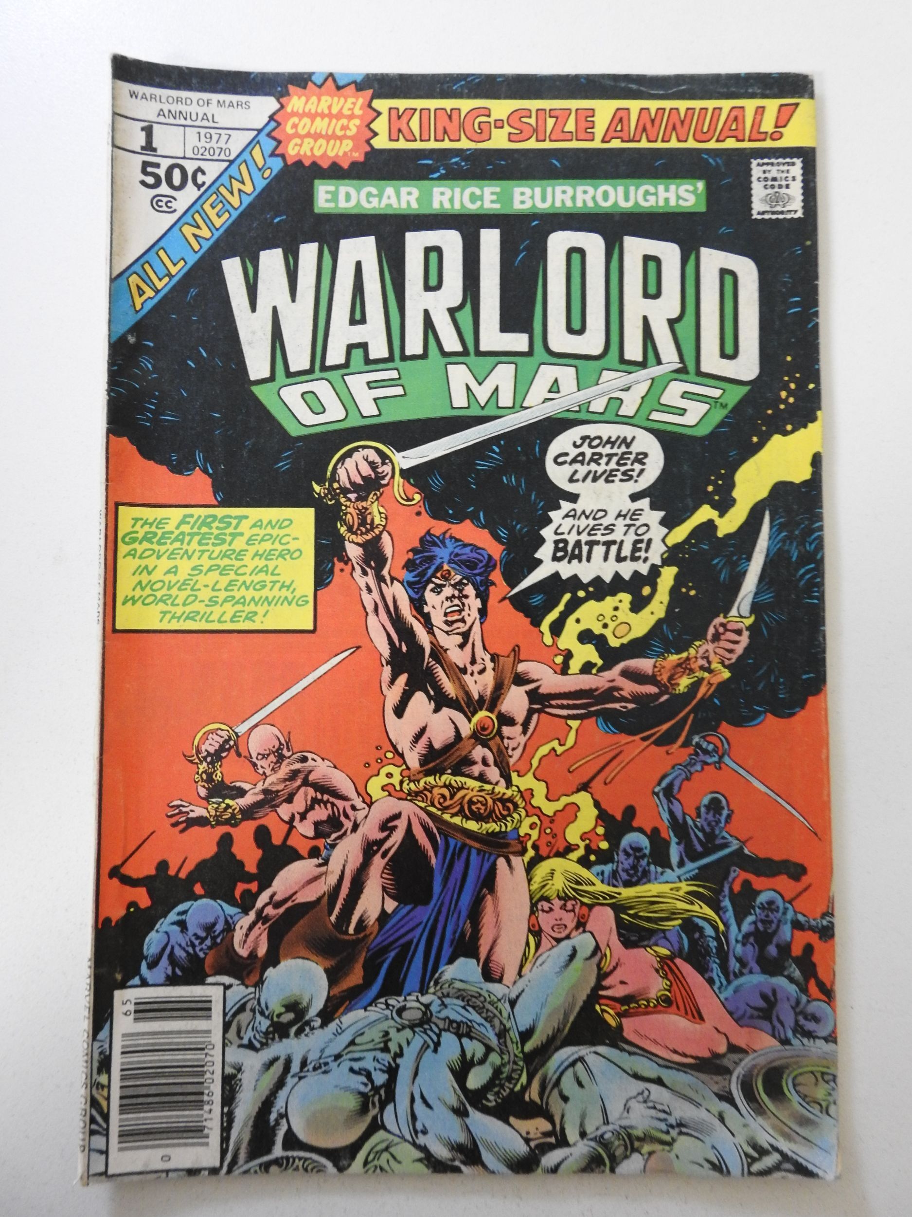John Carter Warlord of Mars Annual #1 (1977) VG Condition see ...