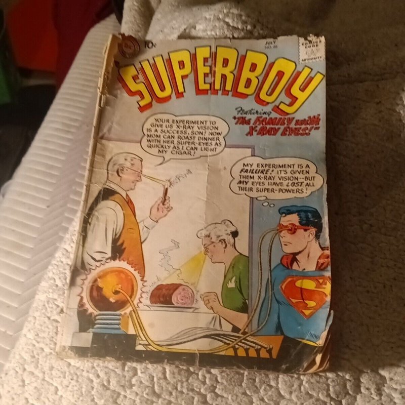Superboy #66 July 1958 X-Ray Eyes DC comics Kurt swan art silver age ...