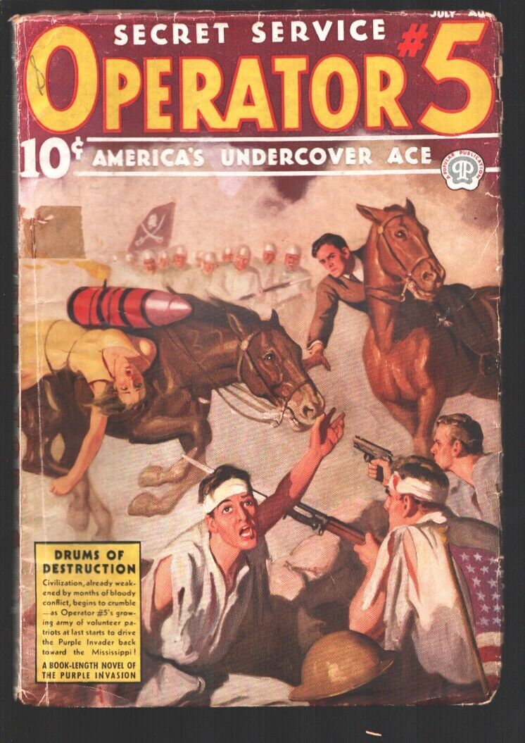 Operator #5 7/1937-Popular-"Drums of Destruction"-Purple Invasion ...