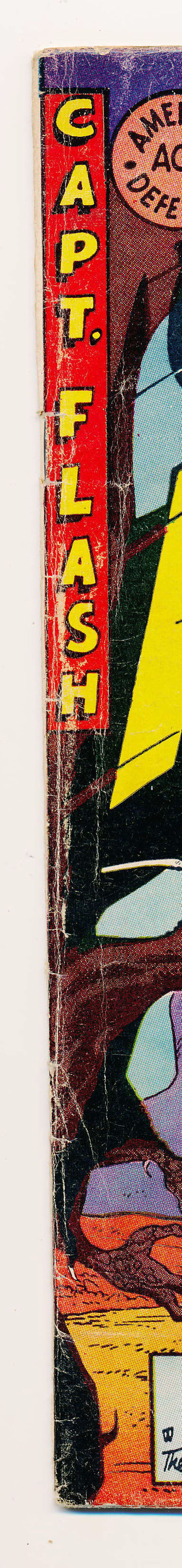 Captain Flash (1954 Sterling) #3 VG/FN Dinosaur cover, Tomboy, Sharkmen ...