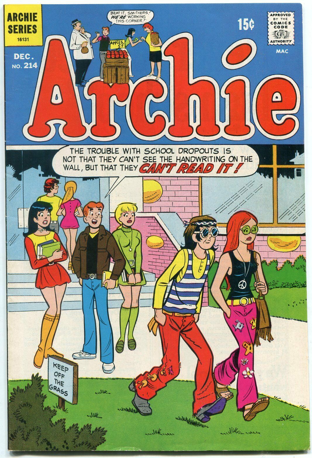 Archie Comics #214 1971- Hippie cover- Betty & Veronica VF | Comic ...