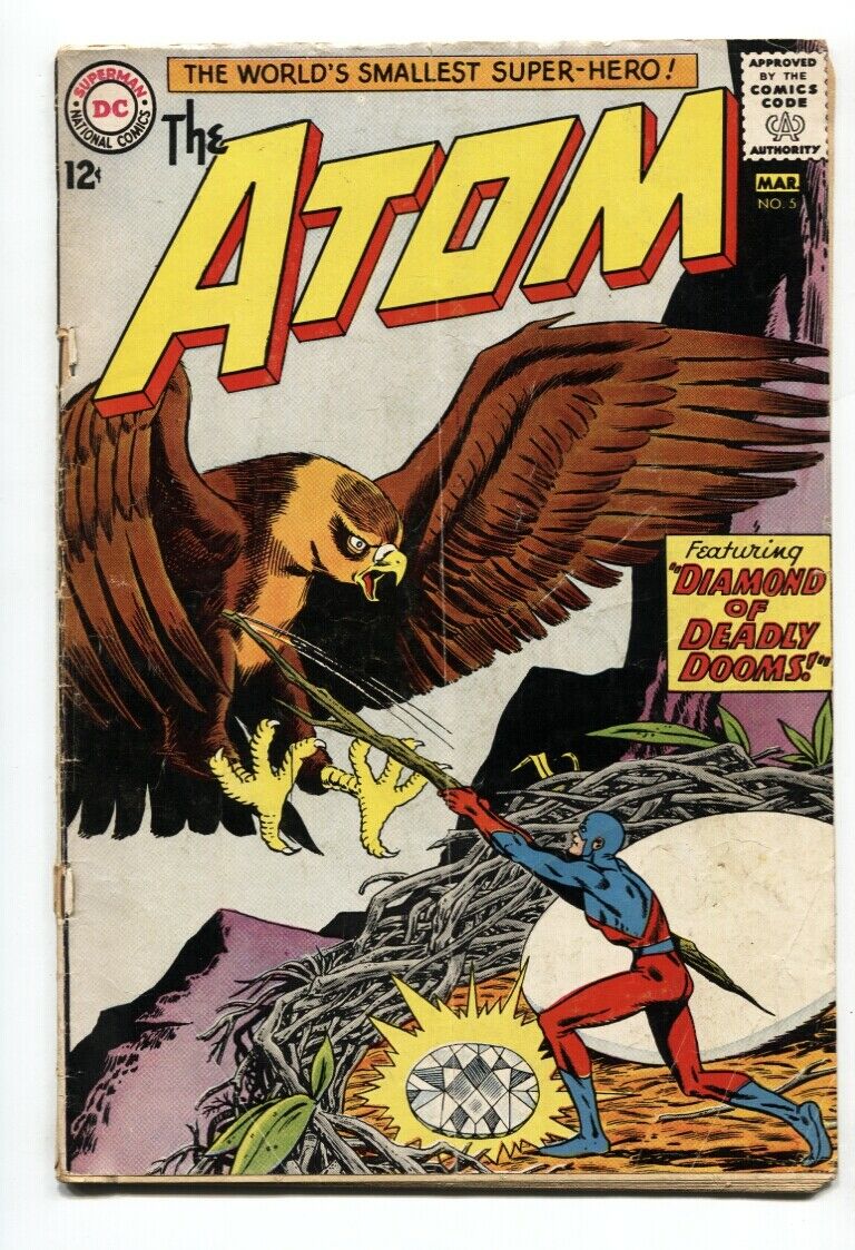 The Atom #5-1963-Diamond Hawk Attack! Cover-Dc WAR Silver AGE G | Comic ...