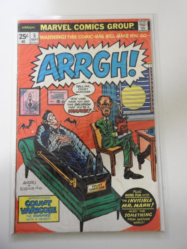 Arrgh! #5 (1975) | Comic Books - Bronze Age, Marvel, Humor/Satire ...