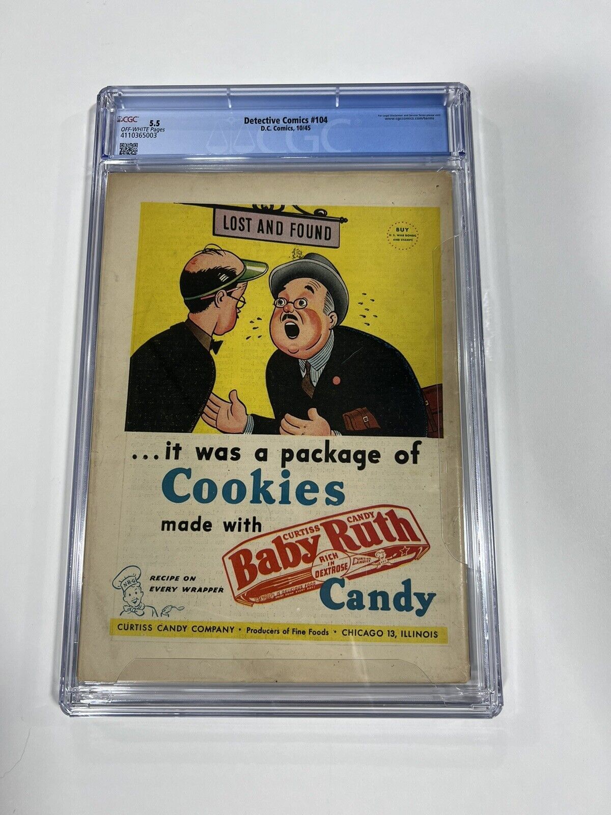 Detective Comics 104 CGC 5.5 OW Pages Minor Color Touch on Cover DC ...