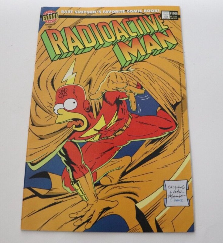 Radioactive Man #1000 The Simpsons January 1995 Bongo Comics Vtg Comic ...