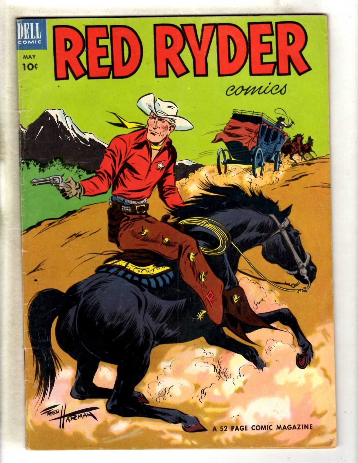 RED RYDER Comics # 118 VF- Dell Golden Age Comic Book Fred Harman ...