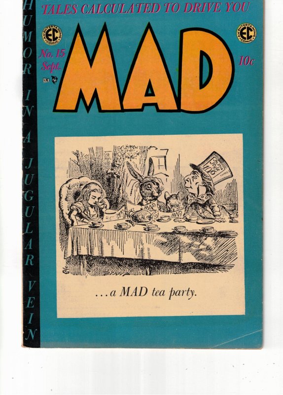 MAD #15 (1954) Rare Mid-High-Grade FN+ Comic Book Alice In Wonderland ...