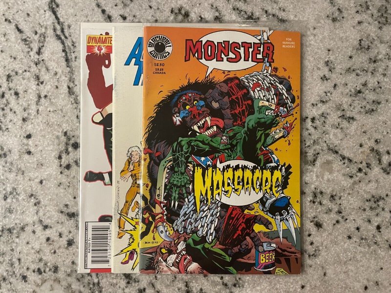 3 Comic Books Monster # 1 + Amazing Heroes # 24 + Green Hornet # 4 82 ...