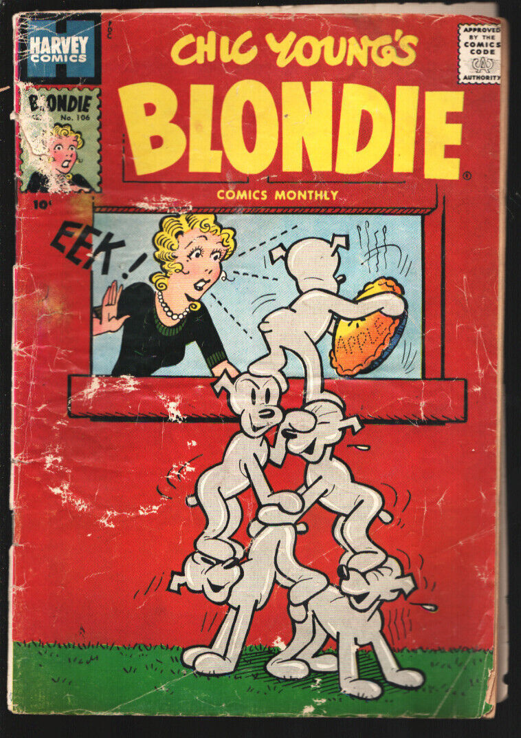 Blondie 210 1957 Harvey Chic Young Art Dagwood And Daisy Appear G