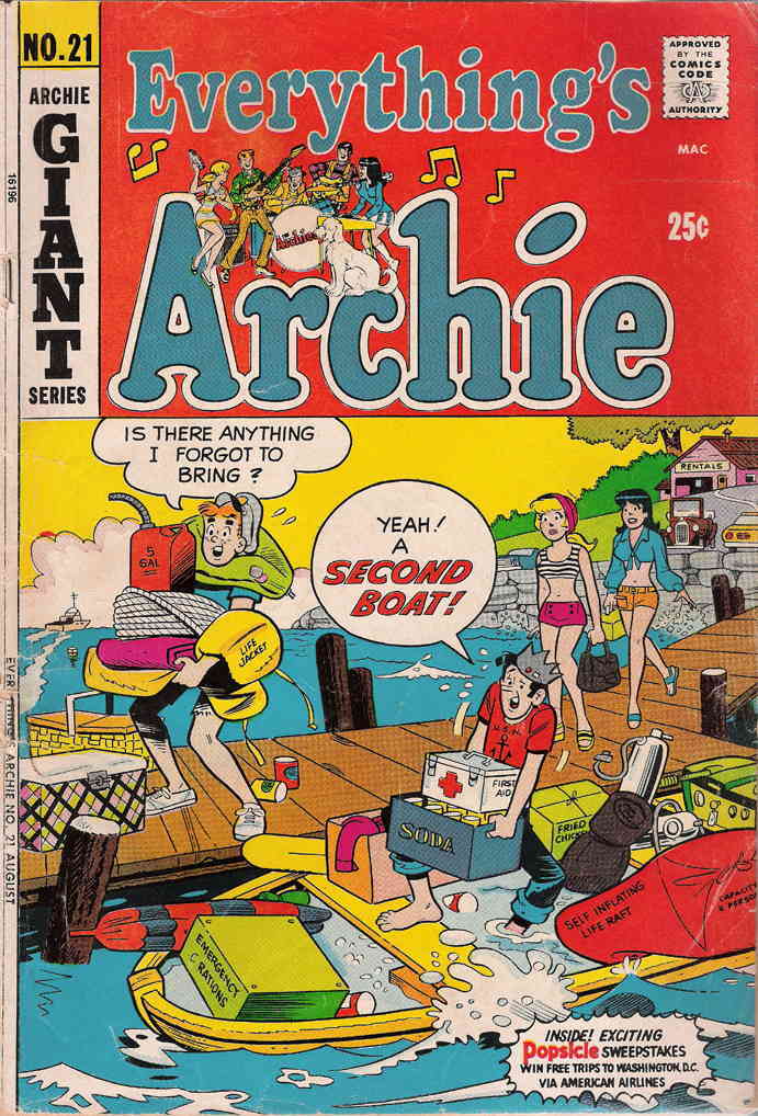 Everything's Archie #21 GD ; Archie | low grade comic August 1972 Giant ...