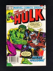 The Incredible Hulk #271 (1982) VF+ Newsstand 1st Cover Rocket Raccoon ...