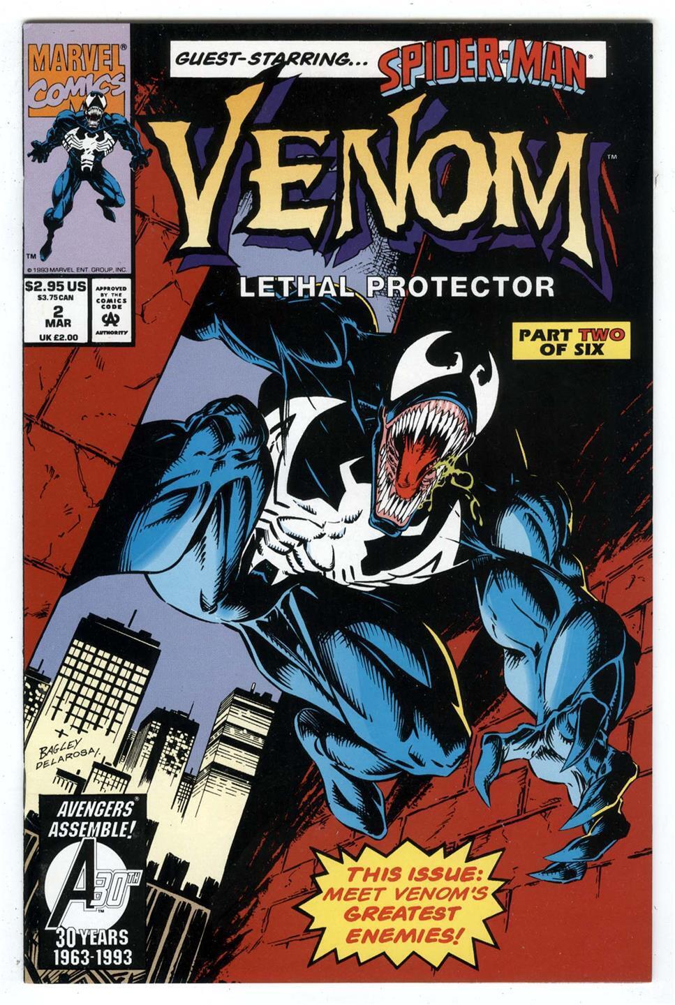 Venom Lethal Protector #2 (1993) 1st The Jury Spider-Man MOVIE White ...